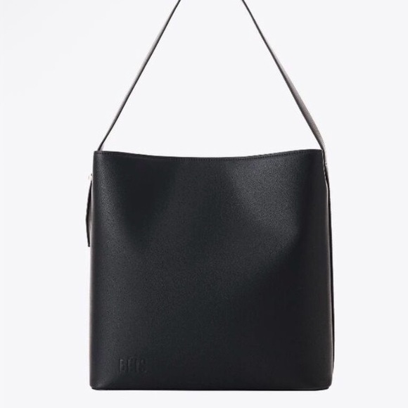 BEIS | Bags | Bis Wicked Tote Bag Black Vegan Leather Minimal Shoulder ...